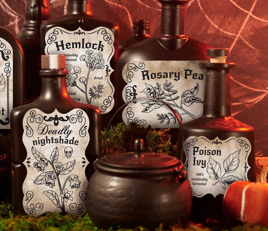 Printable Witch Apothecary Labels - Poisonous Plants – Kudzu Monster