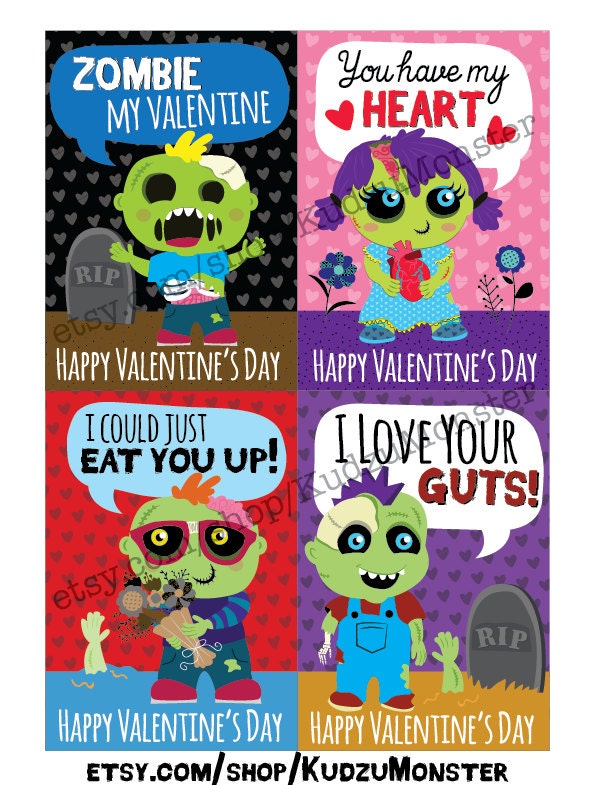 Zombie Valentine's Card Combo Pack – Kudzu Monster